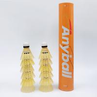 China Yellow Plastic Shuttlecocks Badminton Plastic Cock Ball Outdoor Sport 12pcs Tube for sale