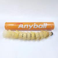 China Durable Plastic Badminton Shuttlecock 12pcs Anyball Brand for sale