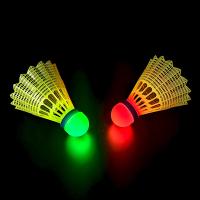 China Lasting Colorful Blinking LED Badminton Shuttlecock Ball Glowing Night for sale