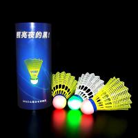 China Glowing Luminous LED Badminton Shuttlecock Colorful Flashing Lighted LED Badminton for sale