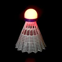 China LED Lighted Badminton Birdies Colorful Flashing Glowing Shuttlecock for sale