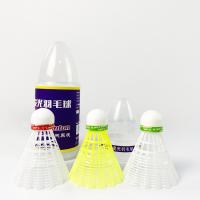 China Lighting Nylon LED Badminton Shuttlecock 4pcs Package White Foamed Cork Nylon Leaf for sale