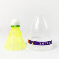 China Lighting Nylon LED Badminton Shuttlecock 4pcs Package White Foamed Cork Nylon Leaf for sale