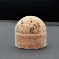 China 3 Layer Natural Wood PU Fiber Badminton Cork Sandwich Shuttlecock Head for sale