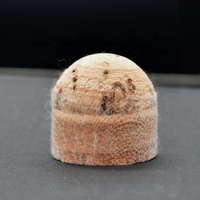 China 3 Layer Natural Wood PU Fiber Badminton Cork Sandwich Shuttlecock Head for sale