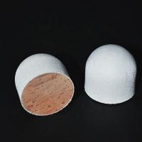 China 3 Layer Natural Wood PU Fiber Badminton Cork Sandwich Shuttlecock Head for sale
