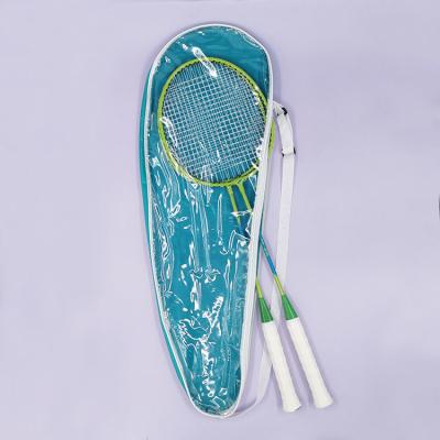 China Eastic Badminton Racket Set Durable Steel Alloy Outdoor Badminton Rackets for sale