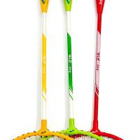 China Steel Alloy Carbon Fiber Badminton Racket Iron Racquet With Bag Junior for sale