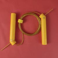 China Custom Patented Yellow Adjustable Jump Rope Angle Rapid With ABS Handles for sale