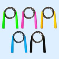 China PVC Stainless Steel Jump Rope PP Handle Adjustable Jumping Rope for sale