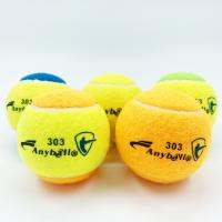 China 65mm Colored Tennis Ball Coarse Cotton Cloth Polyester Rubber Tennis Balls for sale