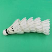China Natural Class C Duck Training Feather Badminton Shuttlecock  Fiber Cork for sale