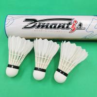 China Natural Class C Duck Training Feather Badminton Shuttlecock  Fiber Cork for sale