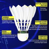 China Badminton Goose Feather Shuttlecocck For Indoor Outdoor Sport Activities for sale