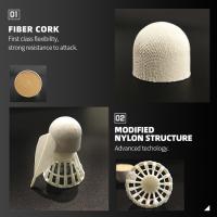 China PU Cork High Speed Shuttlecock 3in1 Good Goose Feather Badminton Shuttlecock for sale