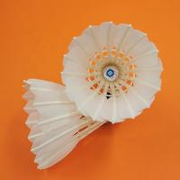 China White Feather Shuttle Cocks Badminton Duck Goose Feather Ball for sale