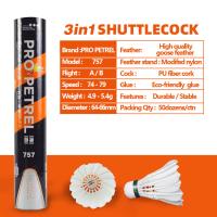 China Popular 3 In 1 Shuttles Ball Pro Petrel 757 Badminton Shuttlecock for sale