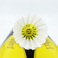 China Hybrid 767 Yellow Shuttlecock Goose Feather Badminton For Training for sale