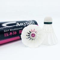 China OEM Eva Foam Cork 3in1 Shuttle Ball Hybrid Badminton Shuttlecock Anyball Model 111 for sale