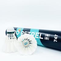 China Pu Cork Goose Feather Shuttlecock 3in1 Durable Badminton Shuttlecock for sale