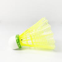 China Plastic Feather Nylon Badminton Shuttlecock Continuously Bounce Good Toughness Badminton Ball for sale