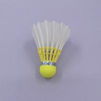 China Fluorescent Yellow Cork Badminton Shuttlecock Training Shuttles Badminton for sale