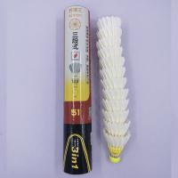 China Fluorescent Yellow Cork Badminton Shuttlecock Training Shuttles Badminton for sale
