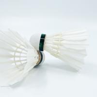 China 1st Class Natural Duck Feather Shuttlecock 3in1 Fiber Cork For Indoor Sport Training Badminton Ball for sale