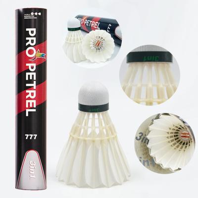 China Natural Feather Training Shuttlecock Pro Petrel 777 3in1 Hybrid Type for sale