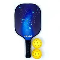China 2pcs Pickleball Paddle Set 100% Carbon Fiber Pickleball Paddles 4 Balls And 1 Cover Bag for sale