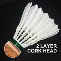 China High Speed 74-75-76-77-78 PU Cork And Goose Feather Badminton Shuttlecock for sale