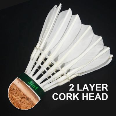 China High Speed 74-75-76-77-78 PU Cork And Goose Feather Badminton Shuttlecock for sale