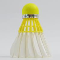 China Supplier Training Yellow Badminton Goose Feather Shuttlecocks with Great Stability and Durability for sale