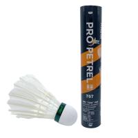 China 12Pcs Pro Petrel 757 3in1 Training Shuttlecocks Goose Feather Birdies Natural Birdie for sale