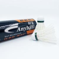 China Anyball 222 Training Durable Hybird Goose Feather Shuttlecocks 3in1 Shuttlecock Feather Birdies Badminto for sale