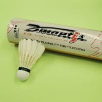 China Natural Feather White Color Professional Chinese Shuttlecock Badminton High Quality Badminton Shuttles for sale