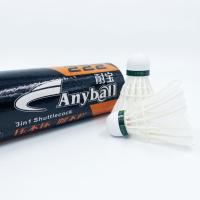 China Anyball 222 Factory Supply Durable Goose Feather Badminton Shuttlecock Shuttlecock for sale