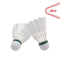China Durable High Stability 3in1 Super Grade Natural Feather Badminton Shuttlecock D75 Model Hybrid Shuttlecock for sale