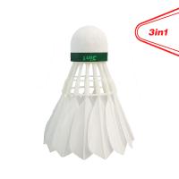 China Durable High Stability 3in1 Super Grade Natural Feather Badminton Shuttlecock D75 Model Hybrid Shuttlecock for sale
