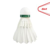 China Dmantis D45 3in1 Training Goose Feather Shuttlecocks Birdies Hybird Shuttlecock Badminton Balls Indoor for sale