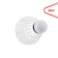 China Dmantis D45 3in1 Training Goose Feather Shuttlecocks Birdies Hybird Shuttlecock Badminton Balls Indoor for sale