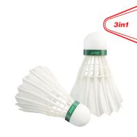 China Manufacture Sale Dmantis 3in1 Badminton Shuttlecock Nature Goose Feather for sale