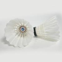 China Goose Feather Badminton Shuttlecock Natural White Sandwich Cork Traditional Shuttlecock for sale