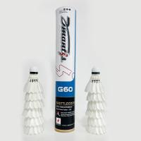China Goose Feather Badminton Shuttlecock Natural White Sandwich Cork Traditional Shuttlecock for sale
