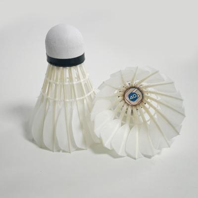 China White Badminton Shuttlecock Superior Goose Feather Material Plus Head Cork for sale