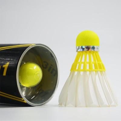 China Professional Outdoor Indoor 3in1 Badminton Shuttlecock for Club Use 12PCS One Tube for sale