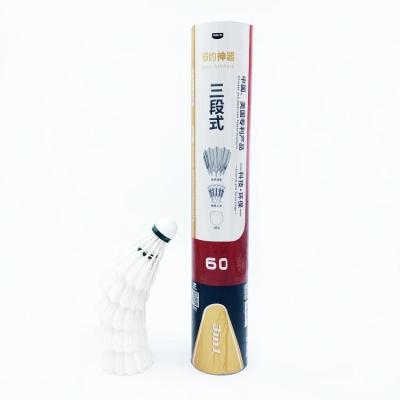 China 3in1 Original Factory Duck Feather Shuttlecock for Professional Badminton Stadium Training D60 for sale