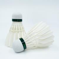 China White Goose Feather Long Life Badminton Shuttlecock With Great Stability for sale