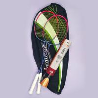 China Badminton Set 2PCS Full Carbon Rackets with 1 Dozen Hybrid Shuttlecock Badminton Shuttles for sale