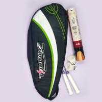 China Badminton Set 2PCS Full Carbon Rackets with 1 Dozen Hybrid Shuttlecock Badminton Shuttles for sale